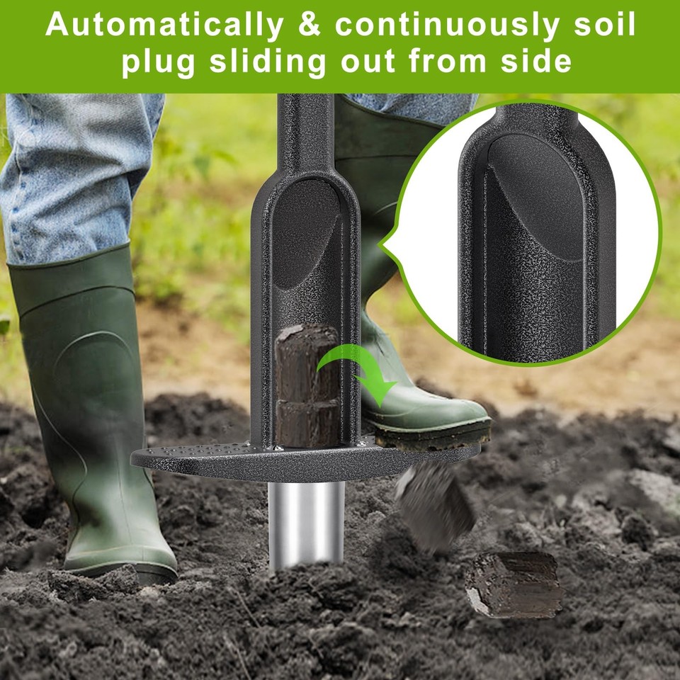 Stainless Steel Bulb Planter Tool, Sod/Grass Plugger, Lawn Garden ...