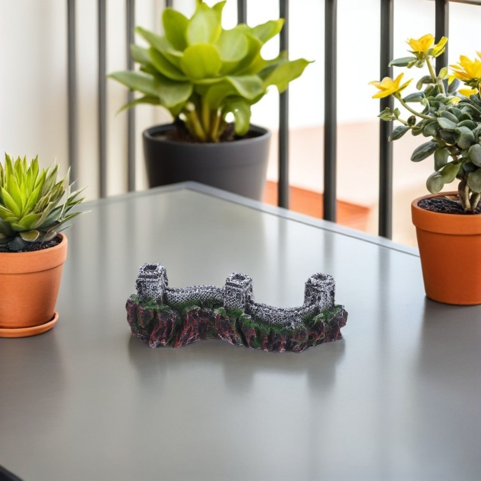 Chinese Architecture Model Fish Tank Figurines Decoration Aquarium ...
