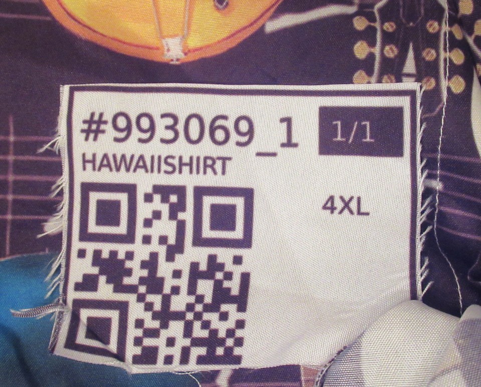 Milamode classic guitars button-front Hawaiian shirt size 2XLm, 3XL, or ...