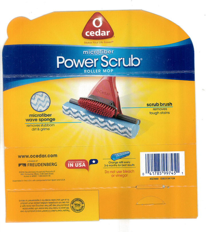 O-CEDAR Power Scrub Roller Mop, 10" Microfiber Mop Head, | eBay