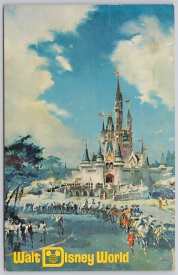 Walt Disney World Postcard, Magic Kingdom Theme Park, Cinderella Castle ...