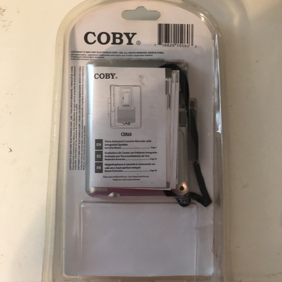 Coby CX-R60 2-speed Voice Activated Cassette Tape Recorder-New In Box ...