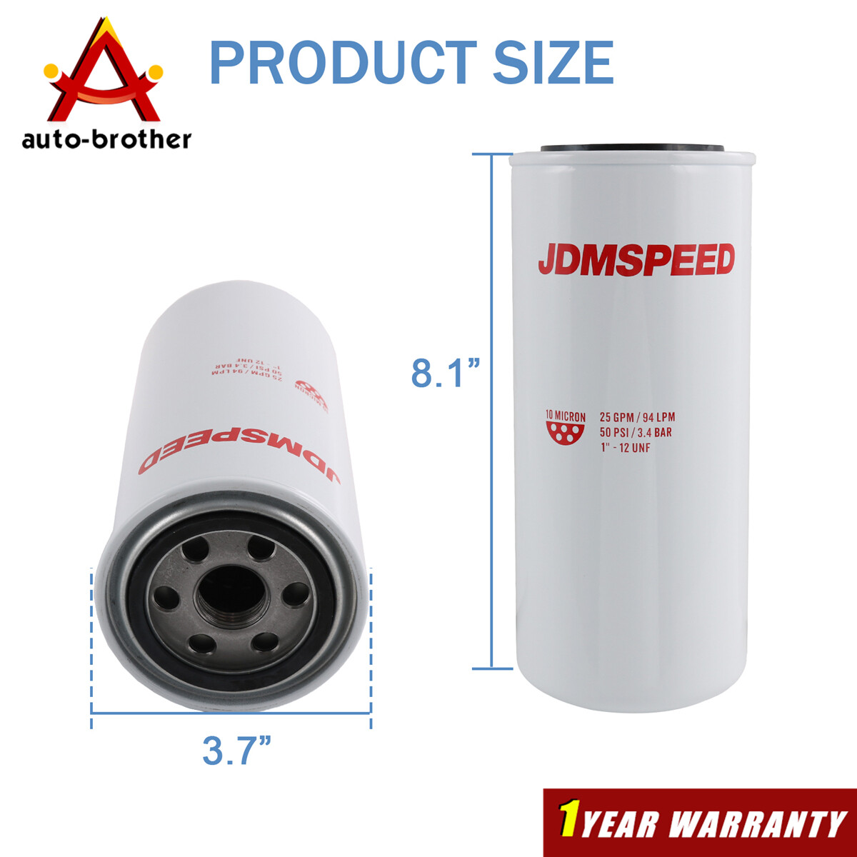 Fill-Rite F1810PM0 18 GPM 1-12UN 50PSI Particulate Spin On Fuel Filter ...