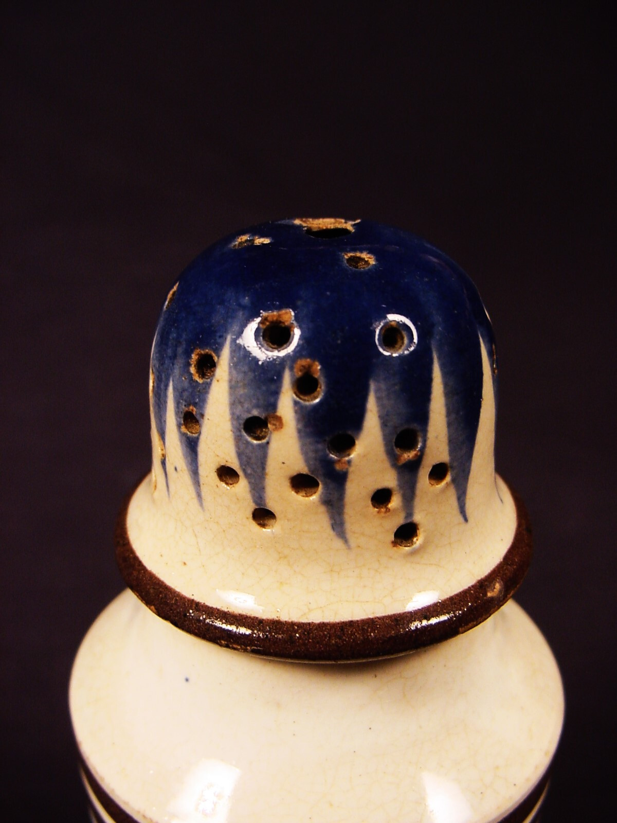 RARE FLAT SIDED 1800s MOCHA PEPPER POT MOCHAWARE PEARLWARE ...