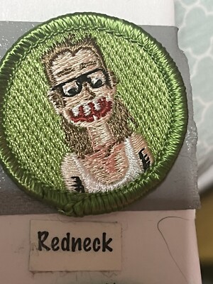 REDNECK HILLBILLY COUNTRY FUN MERIT BADGE PATCH BOY SCOUT PATCH FUNNY ...
