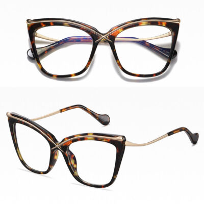 Womens Oversized Cat EyeEyeglass Frames Blue Light Blocking Frame ...