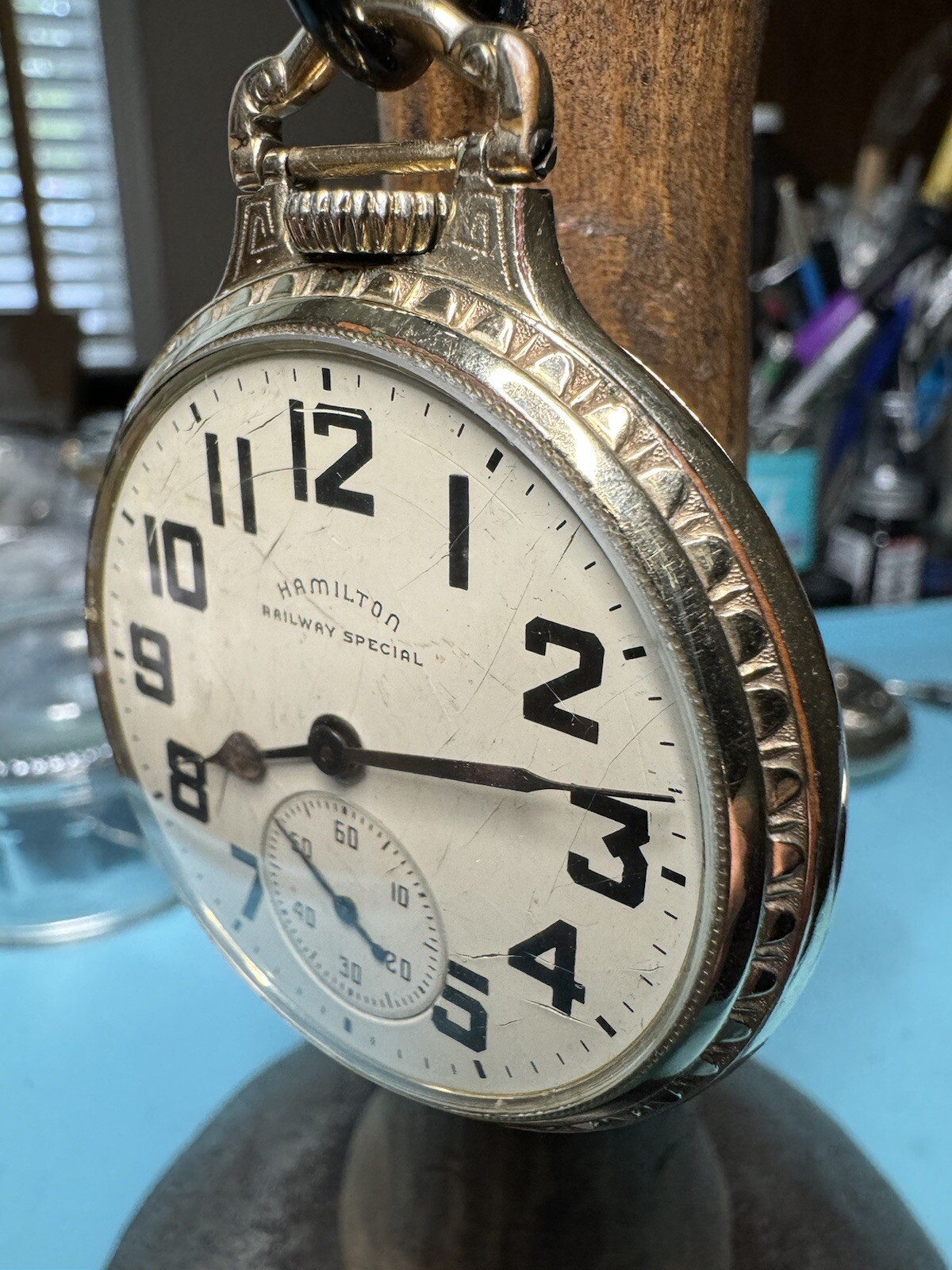 1950 Gold Filled Case 16 Size Pocket Watch Hamilton 992B Railway ...