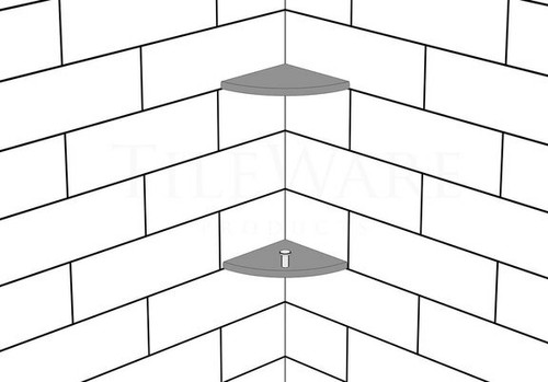 TileWare Boundless Shower Corner Shelf With Hook 6" Triangle Bathroom ...