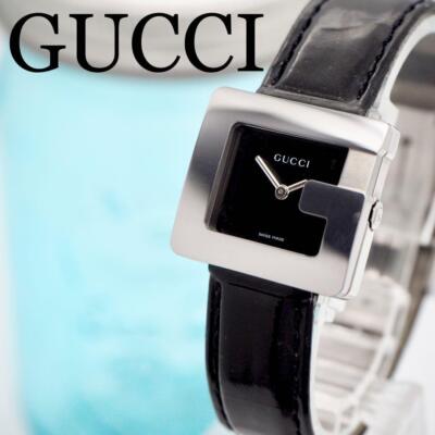 Gucci G Face 100M Watch Quartz 38mm Men's Black Dial Swiss Made Square ...