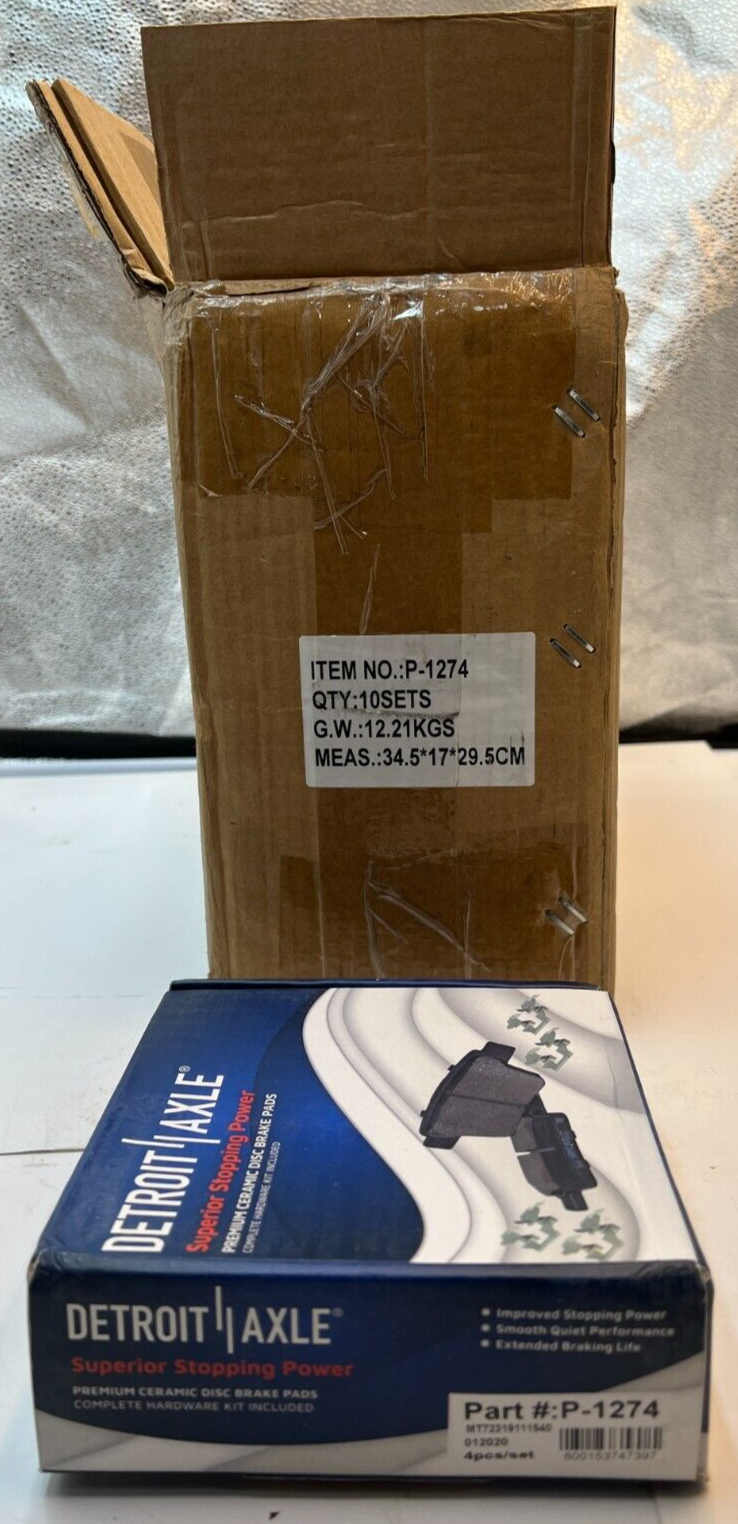 10 Boxes of 4 P-1274 Detroit Axle Rear Ceramic Brake Pad | eBay