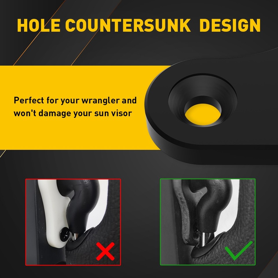 2x Fit 2018 Jeep JK JL JT Wrangler Gladiator Sun Visor Clips Repair Kit ...