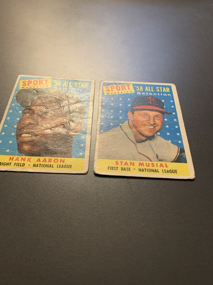 1958 Topps All Star Lot Hank Aaron #488 and Stan Musial #476 | eBay