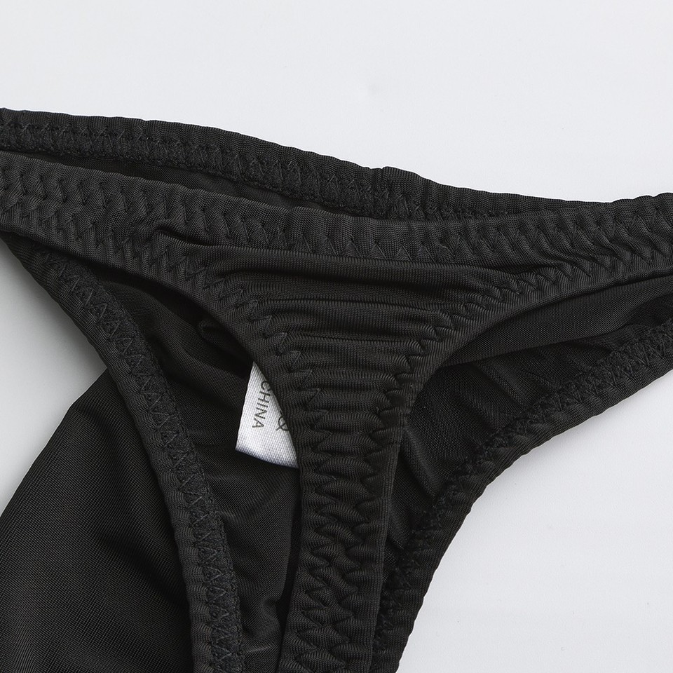 Men Sexy High Elastic Bulge Pouch Minimal Thong Underwear T Pants Black ...