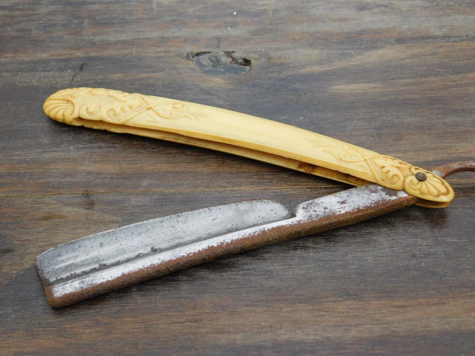 Antique JOHAN ENGSTROM ESKILSTUNA Straight Razor Electric Ornate Made ...