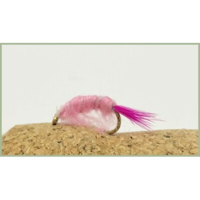 Shrimp Flies 6 x Pink Scud Freshwater Shrimp, Size choice, Trout/Salmon ...