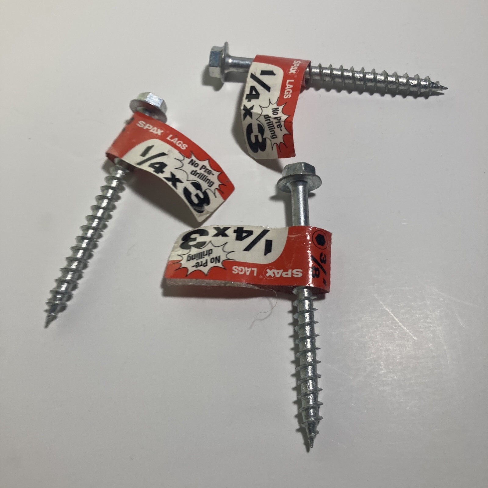 SPAX LAGS 1/4 X 3” Zinc Coating Washer Head (3) Germany | eBay