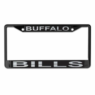 BUFFALO BILLS AUTHENTIC LICENSED NFL Black METAL LICENSE PLATE FRAME ...