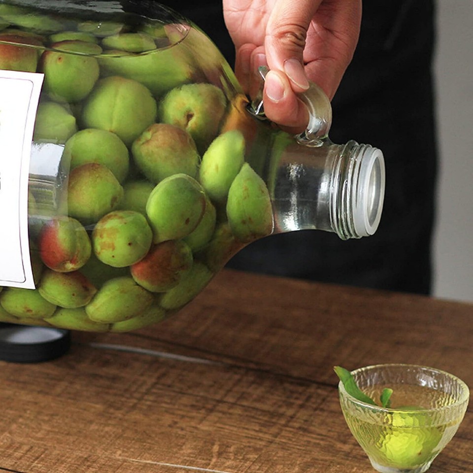 3.8L 1 Gallon Glass Demijohn Carboy w/ bung & Air Lock Home Brew Bottle ...