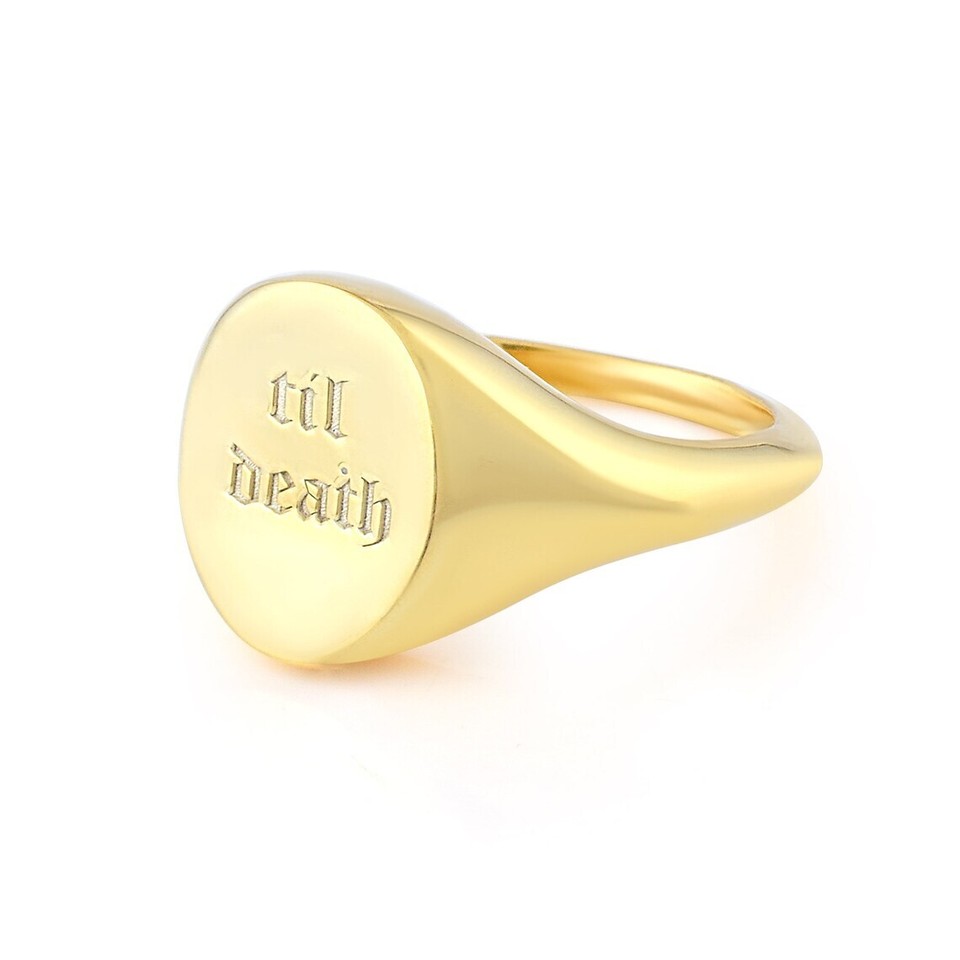 Til Death Ring - Signet Ring - Promise Ring - Anniversary Signet Ring ...