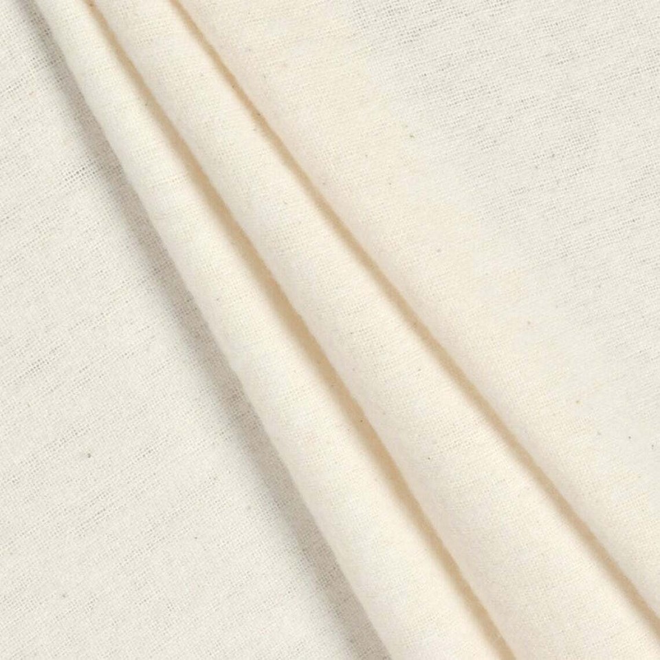 Super soft 100% Cotton Flannel Solid ivory color Fabric Sold By The ...