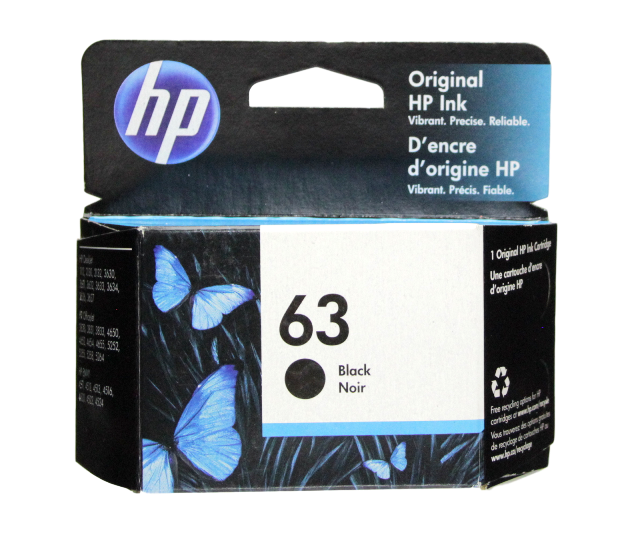 HP #63 Black Ink Cartridge 63 F6U62AN NEW GENUINE | eBay