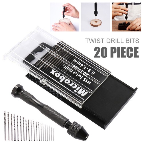 Precision Pin Vise Hand Drill Set Of 10 Pieces Hobby DIY Rotary Tools ...