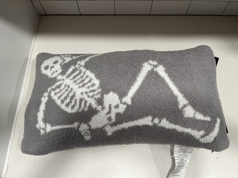 Halloween Skeleton Sexy Laying Cushion Rachel Zoe New With Tags 13” X ...