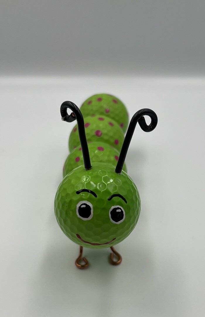 Handmade Caterpillar Made of Golf Balls Whimsical Craft | eBay