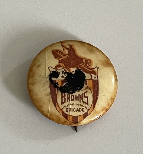 VTG 1944 ST. LOUIS BROWNS Boys Brigade Souvenir BUTTON PIN World Series ...