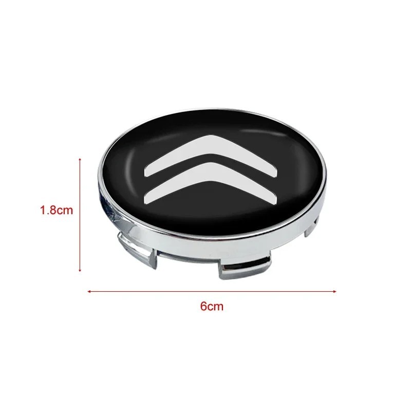 4x Citroen 60mm Alloy Wheel Centre Hub Caps in Black C1 C3 C4 DS3 Most ...