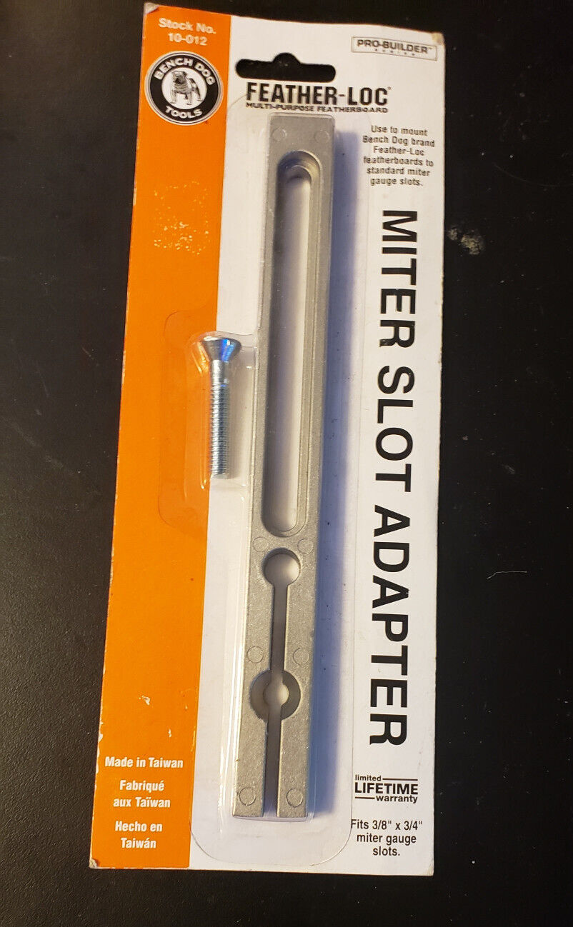 NEW Bench Dog Tools Miter Slot Adapter Feather Loc featherboard *FAST ...