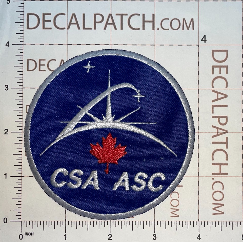 CSA ASC Canadian Space Agency Agence Spatiale Canadienne Patch Repro ...