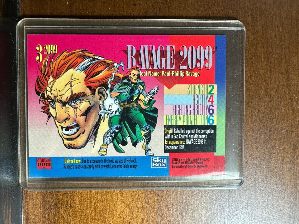 Marvel 1993 Skybox Series 4 Ravage 2099 Red Foil Insert Card #3 Trading ...