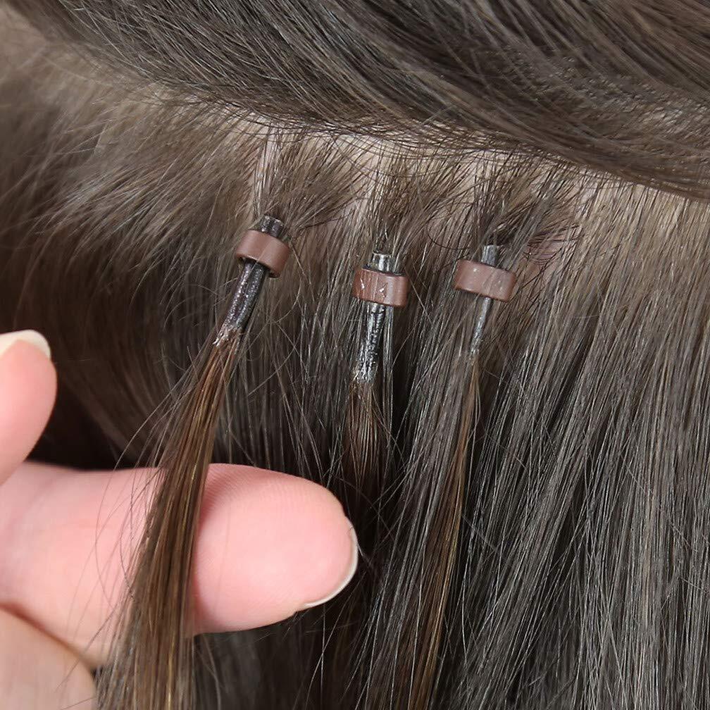 Invisible Grey Hair Curly I Tip Micro Bead Keratin 100% Human Hair ...