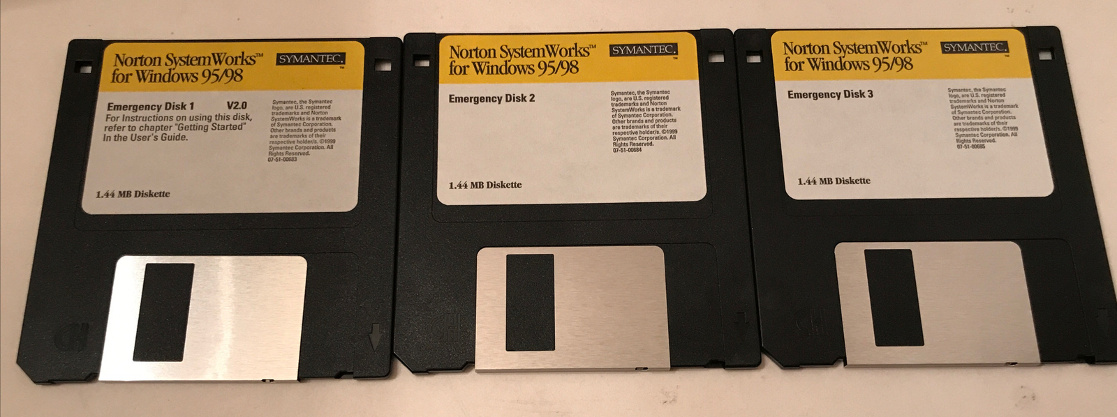 3 Disk Norton System Works 1.44 MB Diskette for Windows 95/98 | eBay