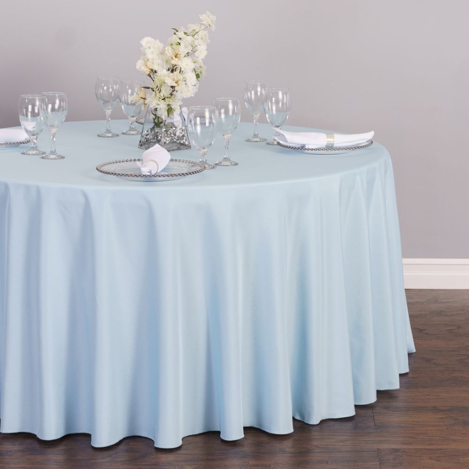 LinenTablecloth 108 in. Round Polyester Tablecloths, 33 Colors! | eBay