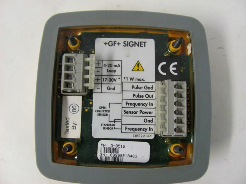 +GF+ SIGNET 8512 FLOW TRANSMITTER 4-20MA 17-30V 1W MAX 3-8512.613-A NB ...