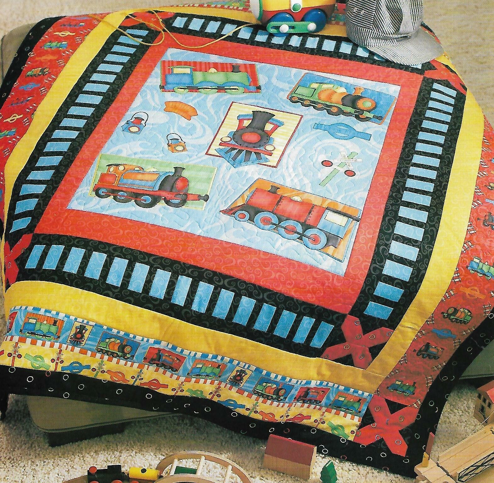 All Aboard Train Child's Quilt quilting pattern instructions | eBay