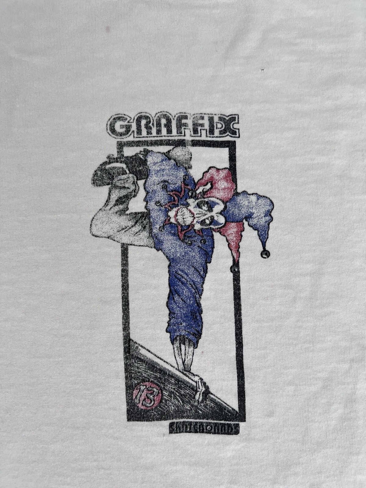 Vintage 90s Rare Graffix T shirt Men's White Single S… - Gem