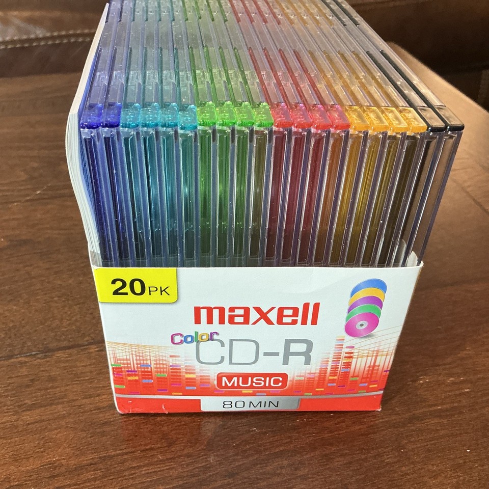 Maxell CD-R Music 18 Pack Recordable CD Color Jewel Cases 80Min 🌟READ ...