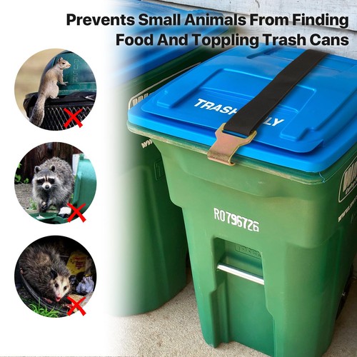 Animal Proof Trash Can Lock Easy Install Outdoor Windproof Secure Lid ...