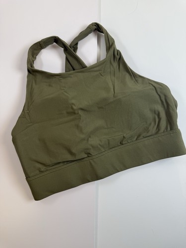 Fabletics No Bounce Supportive Sports Bra Lightly Lined Green EUC Size ...