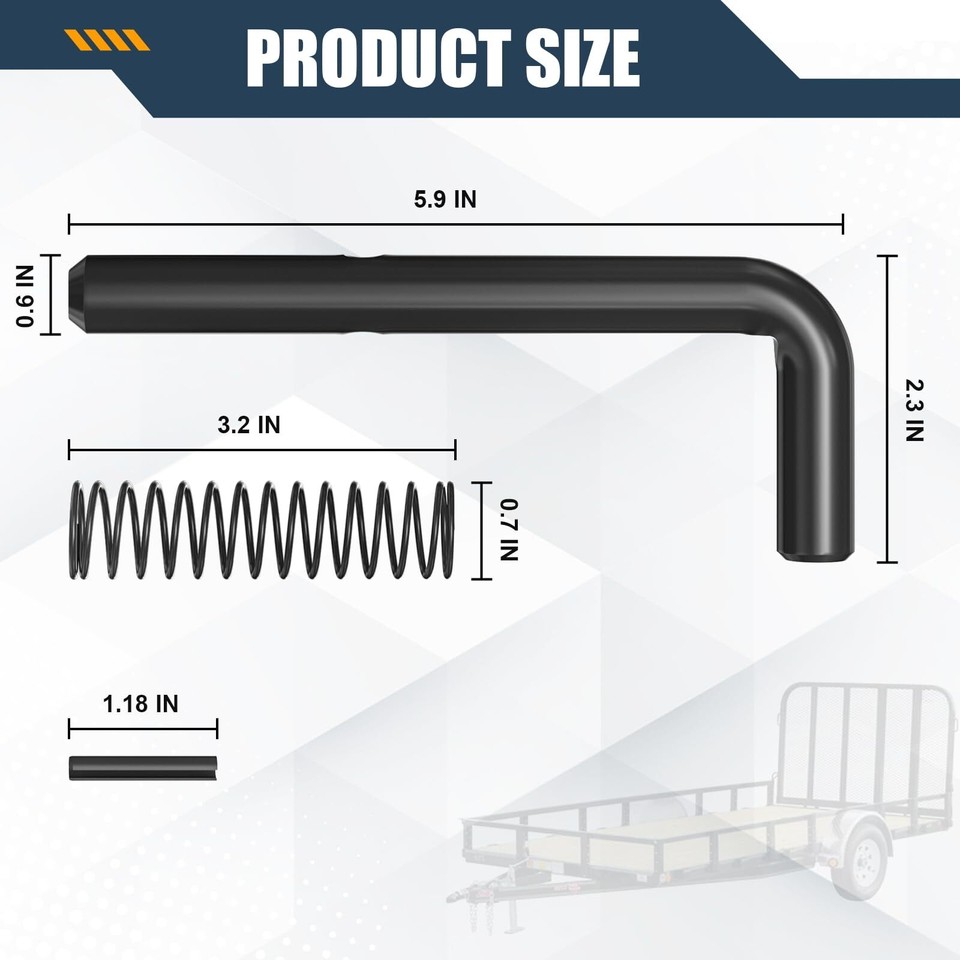 Trailer Gate Pin, Gate Spring Latch Repair Kit Replacement, Utility ...