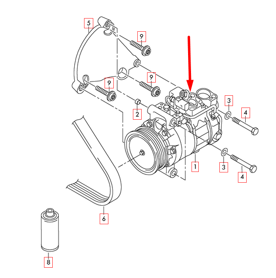 OEM Volkswagen Touareg 7p A/c Compressor Pump 7P0820803L 3.0petrol ...