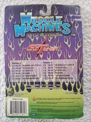 Muscle Machines SS Tuner '03 Honda Civic Type-R T02-43 1:64 Die Cast ...