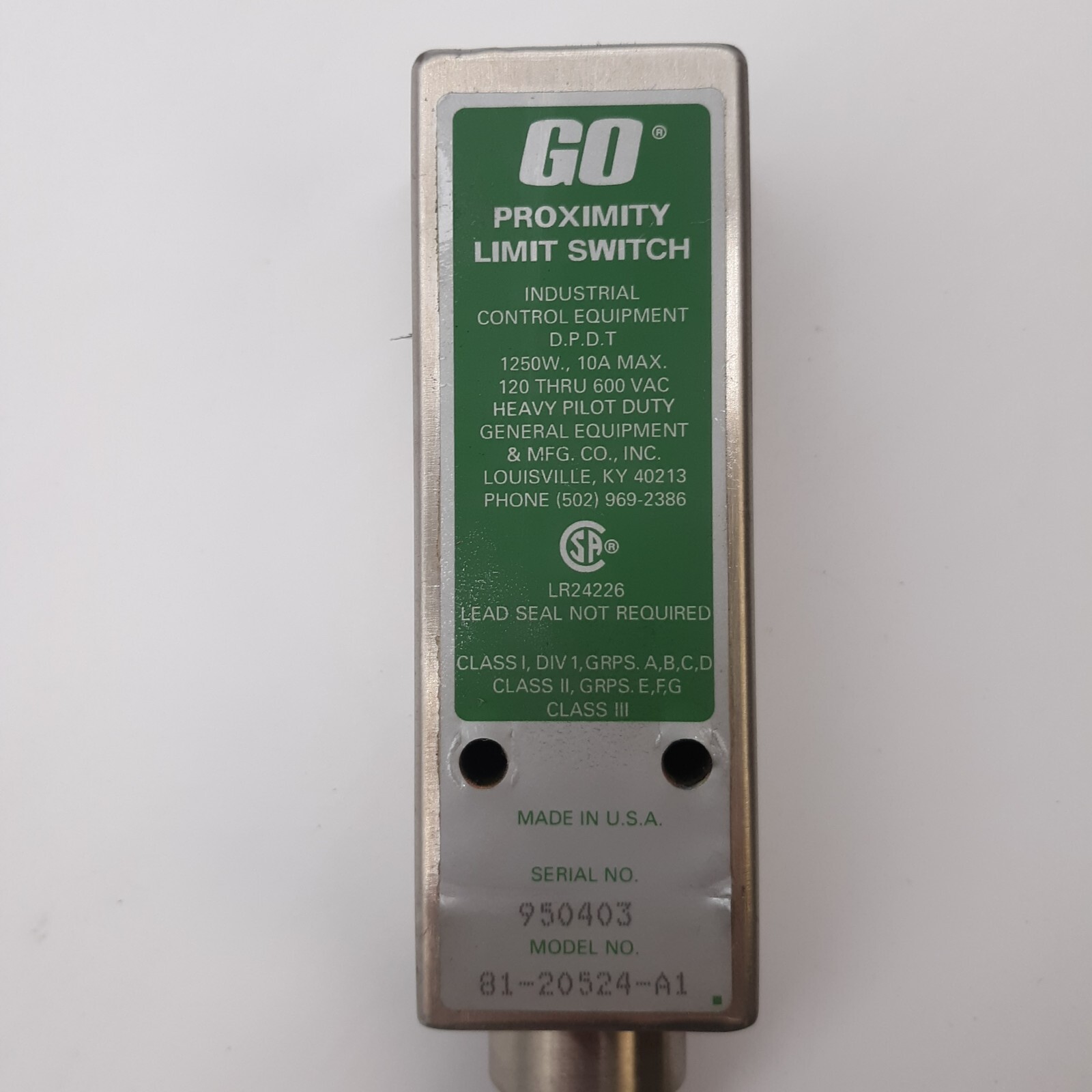 GO 81-20524-A1 Proximity Limit Switch | eBay