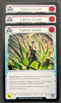 Flesh and Blood - Explosive Growth Red x3 - ELE067 - 1st Edition - Rare ...