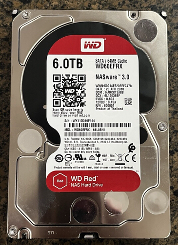 Western Digital WD60EFRX 6TB Red NASware 3.0 3.5” SATA HDD WD60EFRX | eBay
