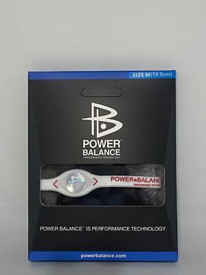 Power Balance Band - White with Red words - Size Medium | eBay Australia