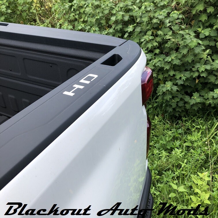 White HD Bed Rail Letter Inserts 2020-2026 Chevy Silverado HD 2500 3500 ...